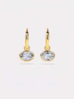 BY PARIAH Orbit Hoops With Amethysts - Blue