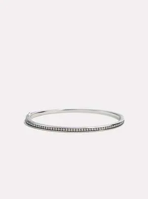 BY PARIAH Classic Diamond Bangle - Silver