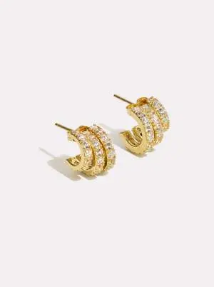 BY PARIAH Classic Pavé Earring Stack