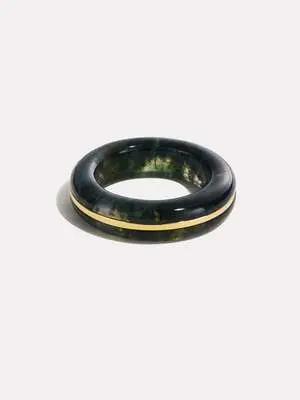 BY PARIAH Essential Gem Stacking Ring - Green
