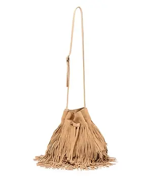 Simkhai Marena Fringed Shoulder Bag - Light Camel