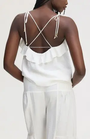 Sam Edelman Ruffle Tie Strap Camisole