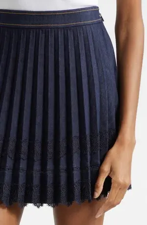 Cinq À Sept Guipure Lace Trim Laney Skirt
