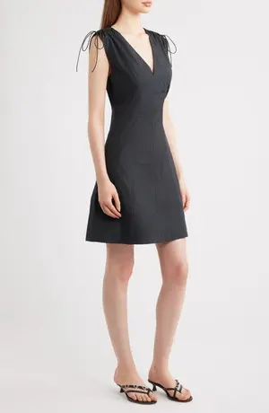 Rag & Bone Emmet Tie Shoulder Sleeveless Fit & Flare Dress