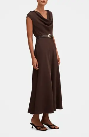 EVER NEW Estelle Belted Cowl Neck Maxi Dress
