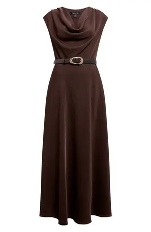 EVER NEW Estelle Belted Cowl Neck Maxi Dress