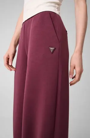 Guess Olympe Wide Leg Pants - Dark Red