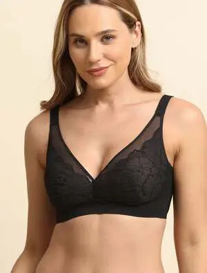 Comfelie Adaptiv-x™ Seamless Sleep Lace Bra Black