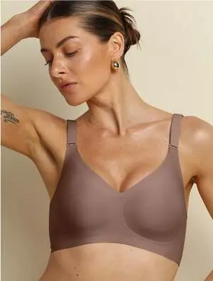 COMFELIE Soft-v Wireless Bra With W-shaped Support Coffee
