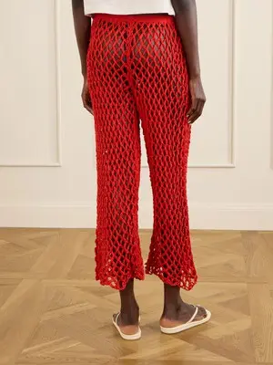 HAIGHT. Clara Crocheted Straight-leg Pants