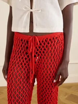 HAIGHT. Clara Crocheted Straight-leg Pants