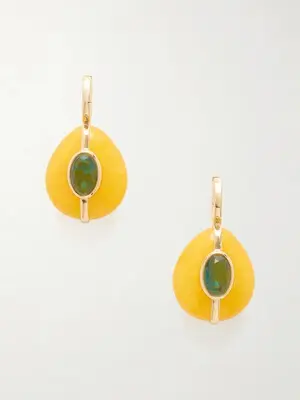 ROXANNE ASSOULIN Stone Pebble Crystal Drop Earrings - Multi