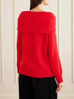 Tove Malia Knot-detailed Cashmere Sweater - Red