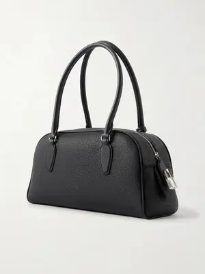 THE ROW India Small Textured Leather Tote - Black