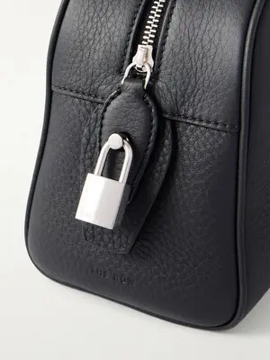 THE ROW India Small Textured Leather Tote - Black