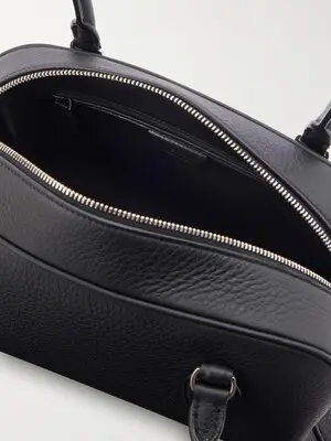 THE ROW India Small Textured Leather Tote - Black