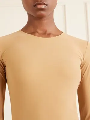 MAISON MARGIELA Long Sleeve Stretch-jersey Bodysuit - Brown