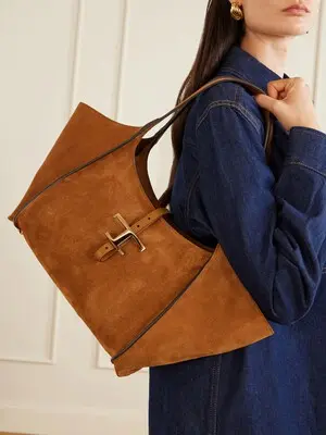 TOD'S Small Suede Shoulder Bag