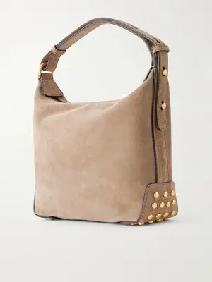 TOD'S Sacca Mini Suede Shoulder Bag