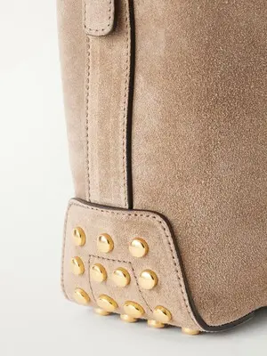 TOD'S Sacca Mini Suede Shoulder Bag