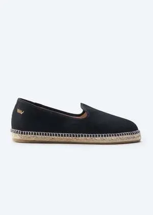 VISCATA Calabona Archive Canvas Espadrille Flats - Black