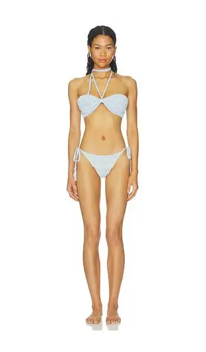 Devon Windsor Vallie Bikini Bottom In Pointelle Swimwear Fabric