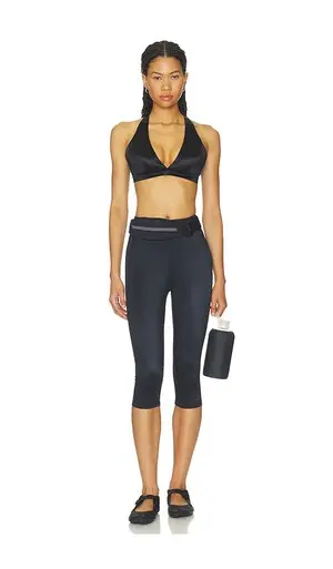 NIKESKIMS Shine Halter Neck Bra In Black