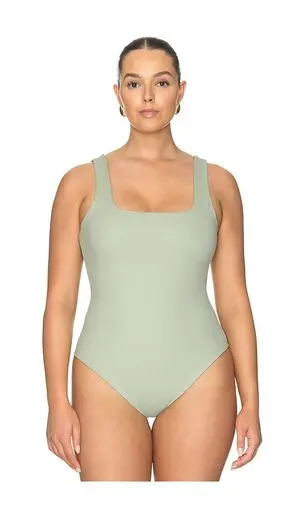 Good American The Weightless Sculpting Modern Tank Bodysuit - Mosswell
