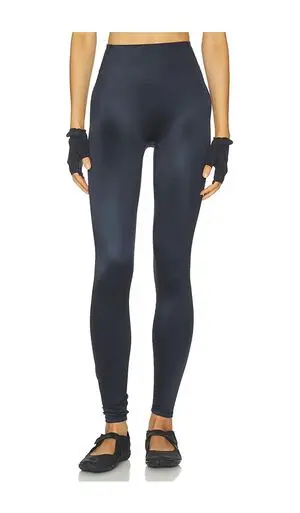 NIKESKIMS Shine Bonded Waist 29 Inch Leggings In Black - Obsidian