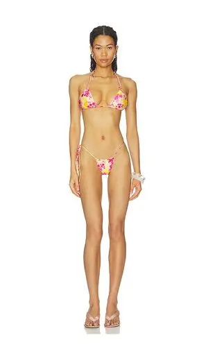 INDAH Jaya Side Tie Bikini Bottom In Pink