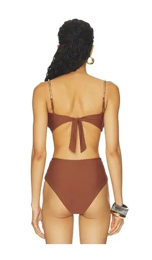 Devon Windsor Emmie Bikini Top In Brown