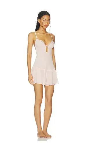 For Love & Lemons Beaded Seashell Slip Dress