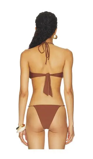 Devon Windsor Giana Bikini Top In Brown