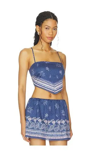 LoveShackFancy Mollie Top In Blue