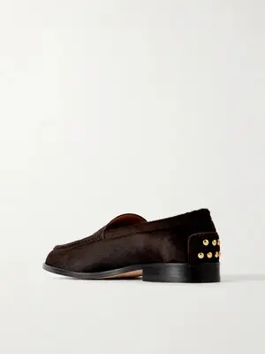 TOD'S Studded Calf Hair Loafers