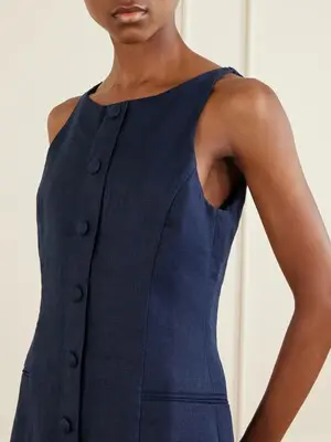 Faithfull The Brand Solana Linen Mini Dress
