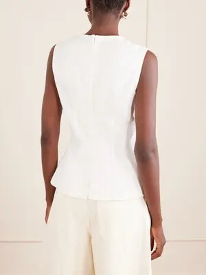 AGOLDE Corbin Cotton Peplum Top