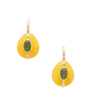 ROXANNE ASSOULIN Stone Pebble Gold-tone Crystal Earrings - Multi