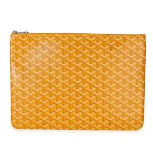 Goyard Goyardine Canvas Senat Gm Clutch - Yellow