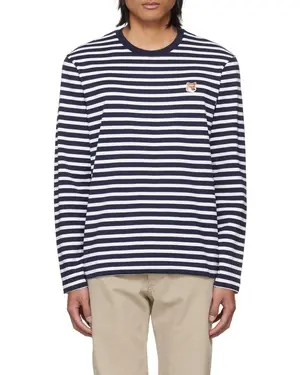 Maison Kitsuné Maison Kitsun Striped Long-sleeved T-shirt