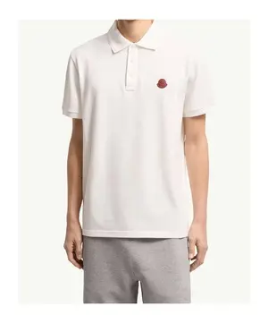 Moncler Logo Cotton Piquet Polo Shirt
