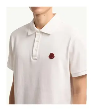 Moncler Logo Cotton Piquet Polo Shirt