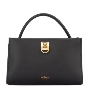 Mulberry Logo Printed Mini Iris Classic Tote Bag