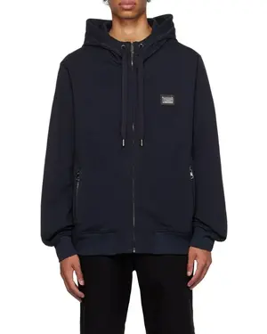 Dolce & Gabbana Dolce Gabbana Jersey Zip-up Hoodie