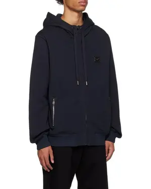 Dolce & Gabbana Dolce Gabbana Jersey Zip-up Hoodie