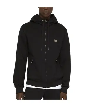 Dolce & Gabbana Dolce Gabbana Jersey Zip-up Hoodie