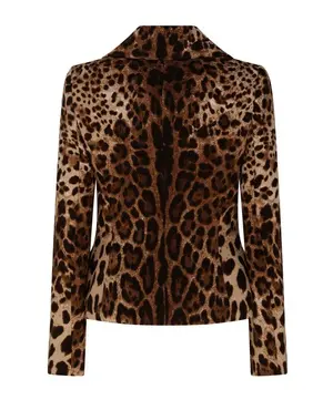 Dolce & Gabbana Leopard Print Single-breasted Jacket