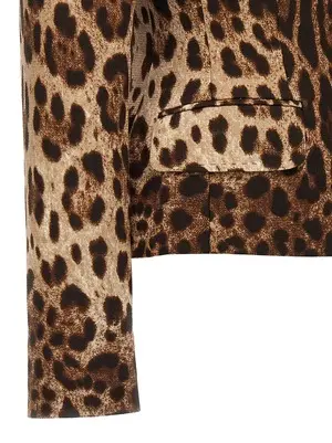Dolce & Gabbana Leopard Print Single-breasted Jacket