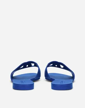 Dolce & Gabbana Logo Cut-out Open-toe Slides - Blue