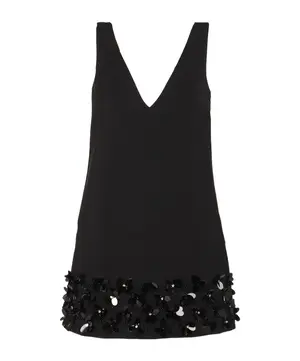 SELF-PORTRAIT Crepe 3d Sequined Mini Dress